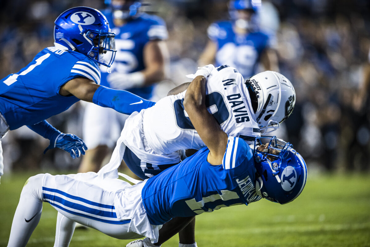 BYU football’s Gabe Jeudy-Lally glad to see targeting call overturned ...